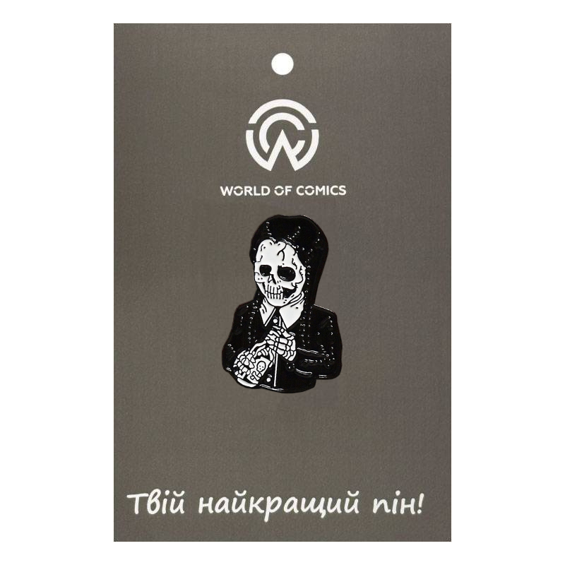 Металевий значок (пін) The Addams Family: Skeleton Wednesday Addams ...