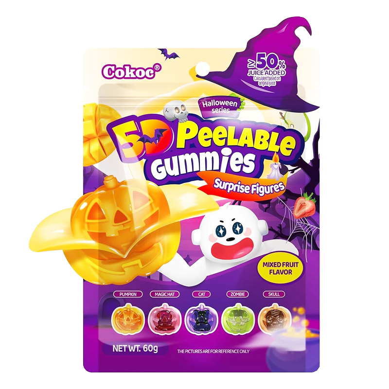 Желейные конфеты Cokoc: 5D Peelable Gummies: Halloween: Mixed Fruit ...